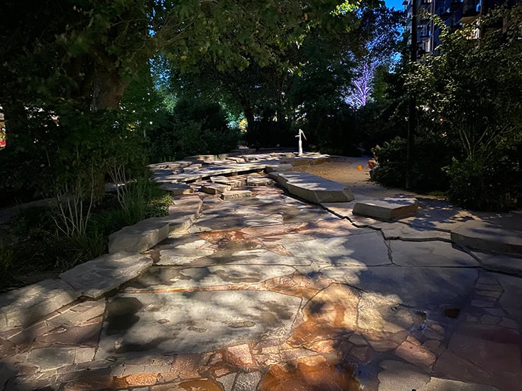 Creating Ambience With Gobo Projections For Park Lighting