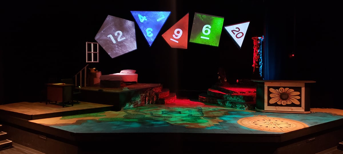 Illuminating Monsters On Stage In A Saturated Color Scheme